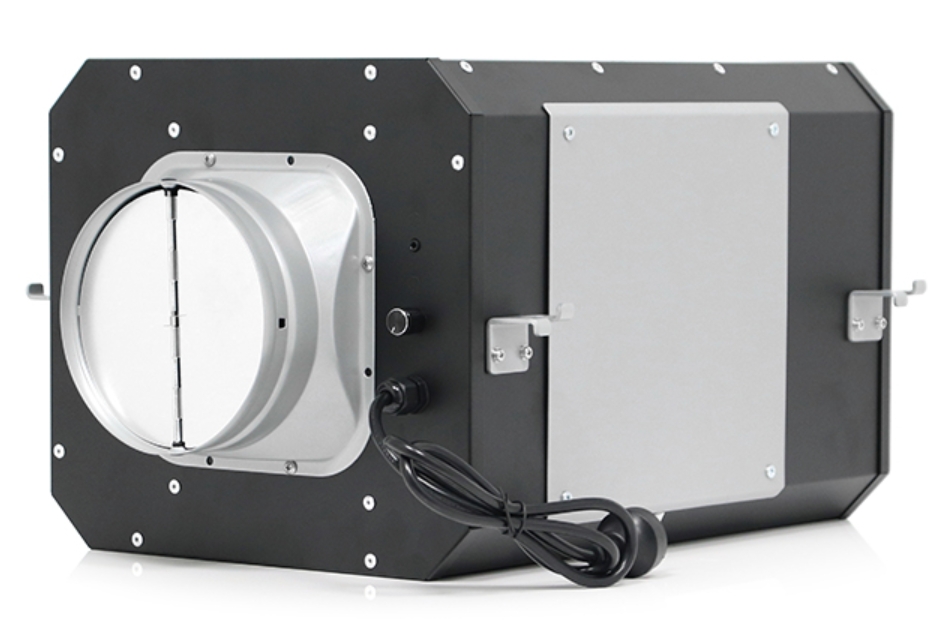 Канальный вентилятор Hon&Guan HCC-100PE EC бесшумный в металлическом корпусе со свободной ...